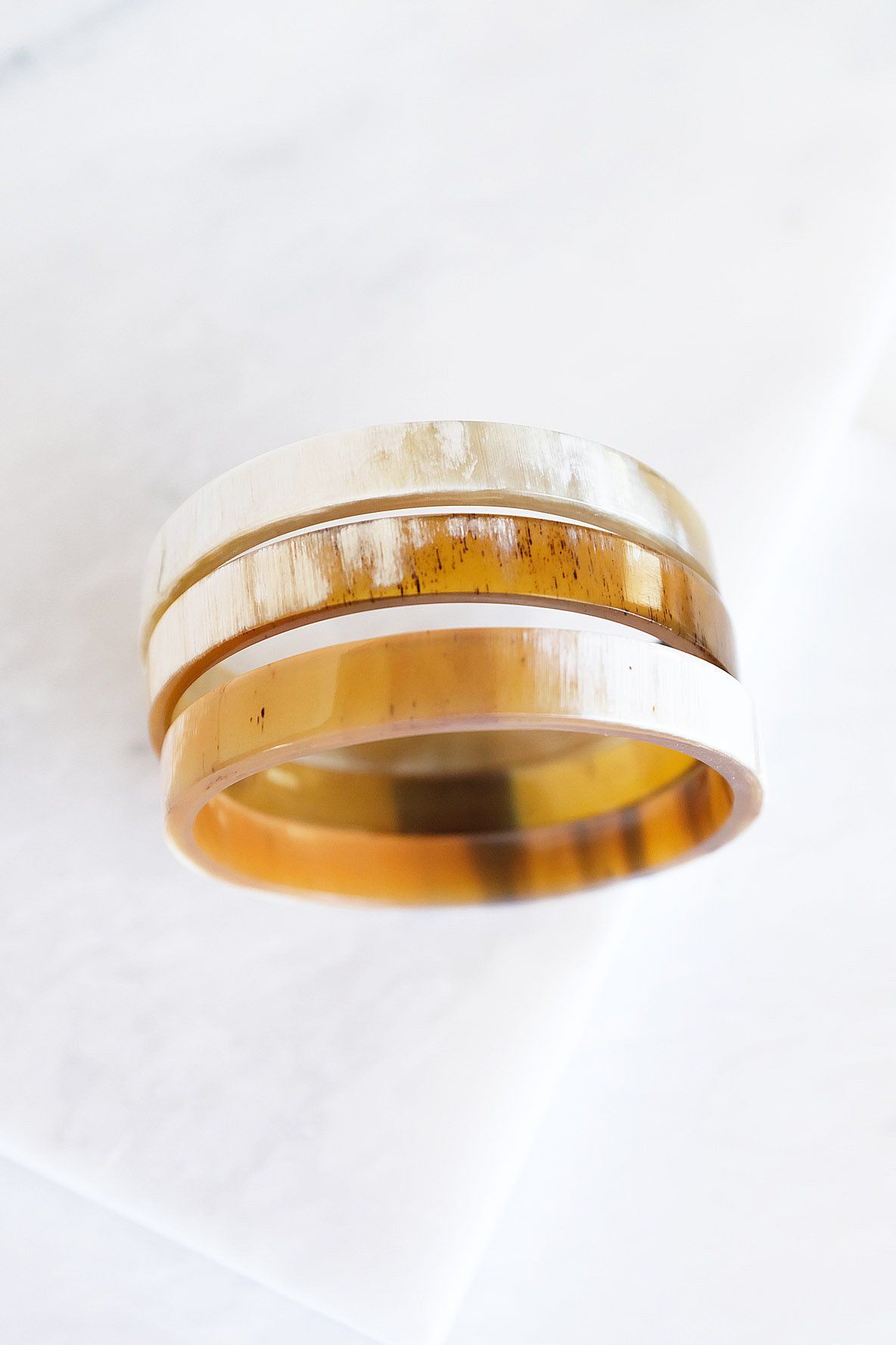 Bracelet || Tron Buffalo Horn Minimalist Bangle - Set of 3 – Libra Lounge